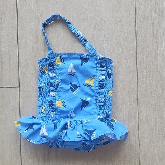 Rachel Riley | Swim | Rachel Riley Blue Sailboat Kids Swim One Piece ...
